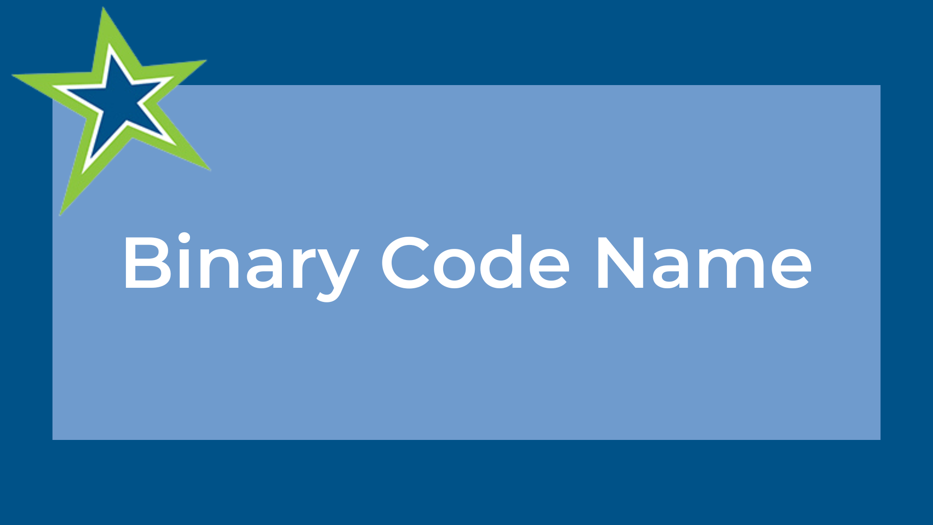 Binary Code Name GoOpenVA