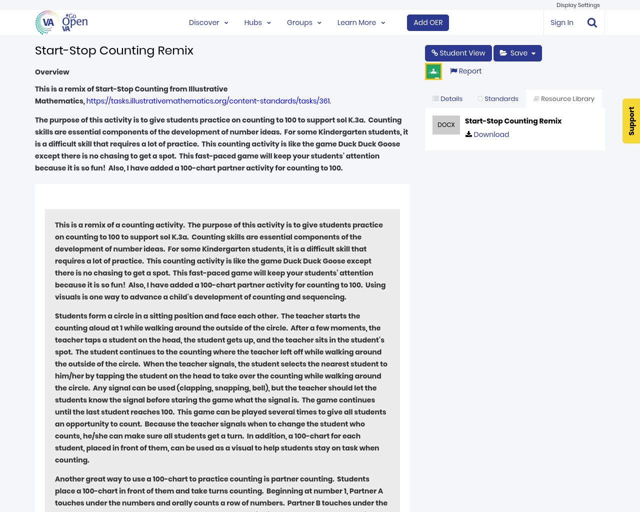 Start-Stop Counting Remix | #GoOpenVA