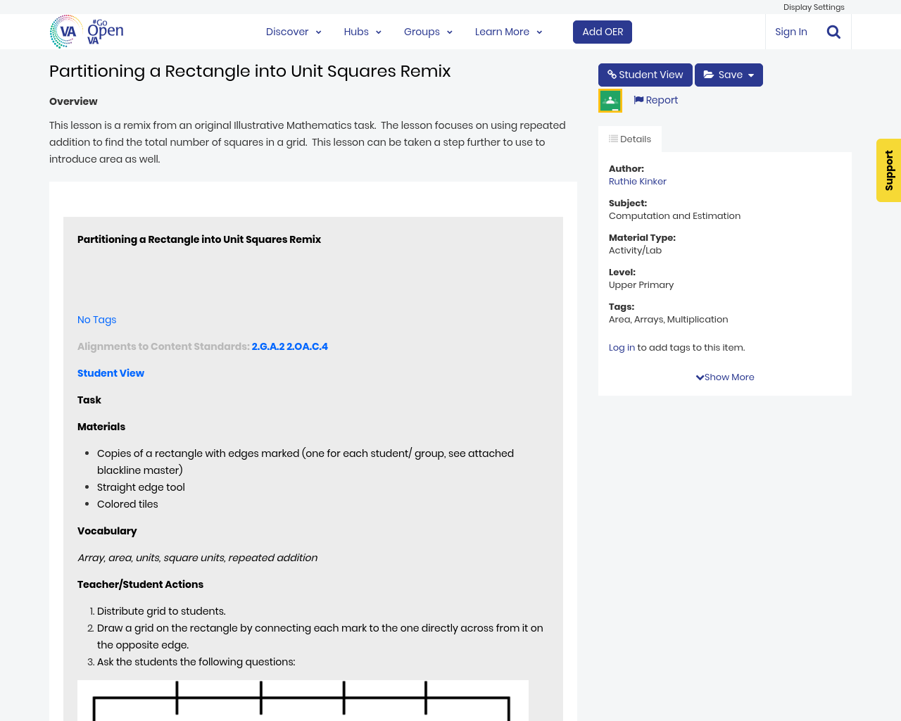 Partitioning a Rectangle into Unit Squares Remix | #GoOpenVA