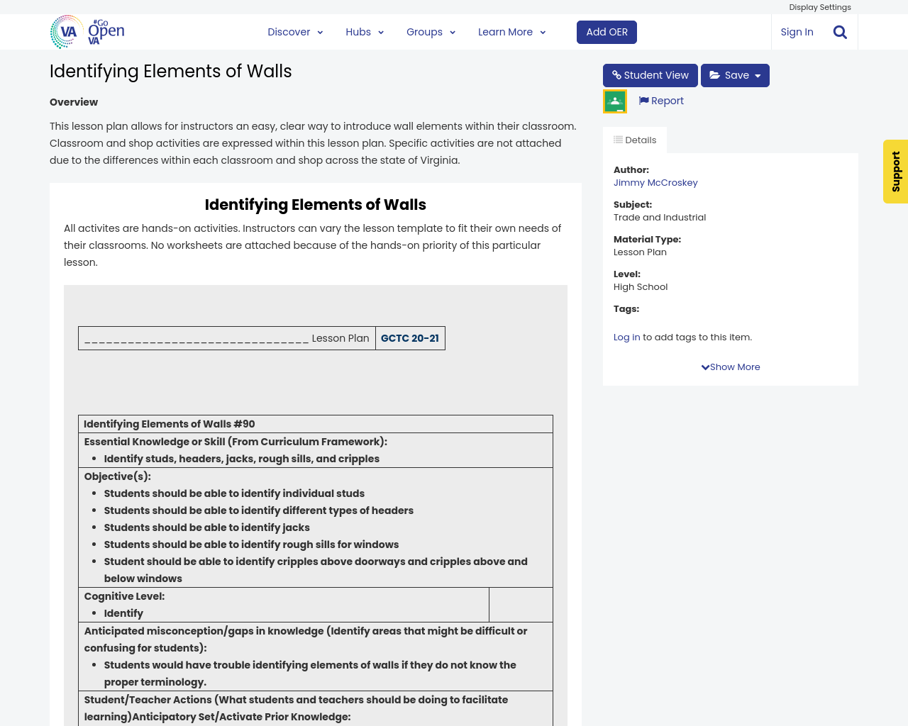 Identifying Elements of Walls | #GoOpenVA