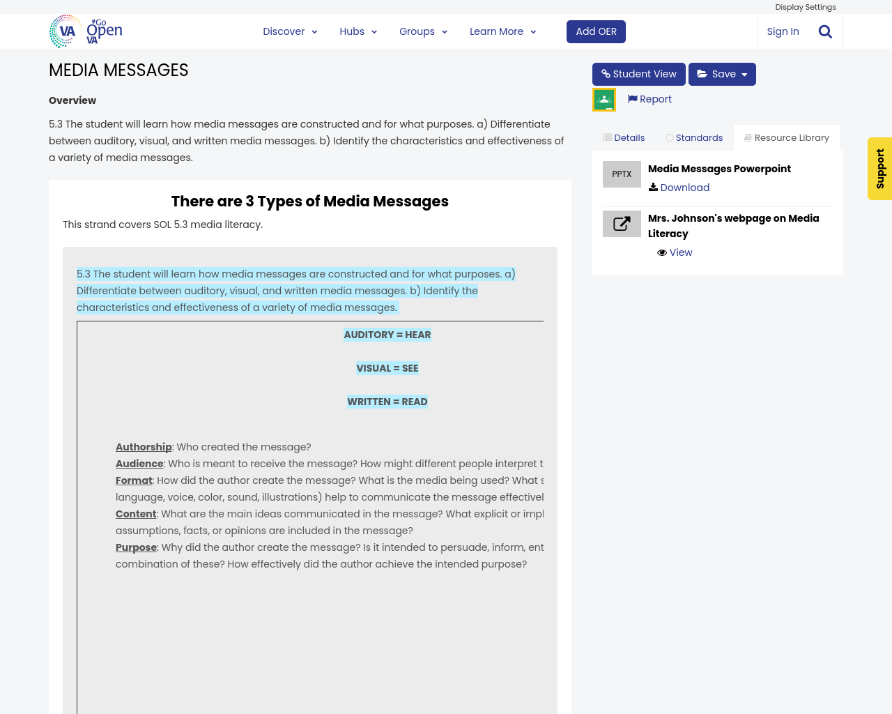 MEDIA MESSAGES | #GoOpenVA