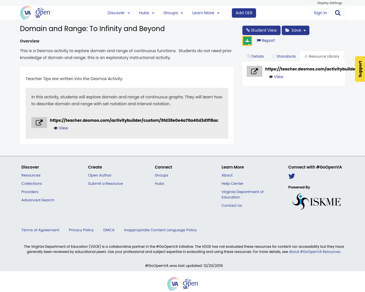 Domain and Range: To Infinity and Beyond | #GoOpenVA