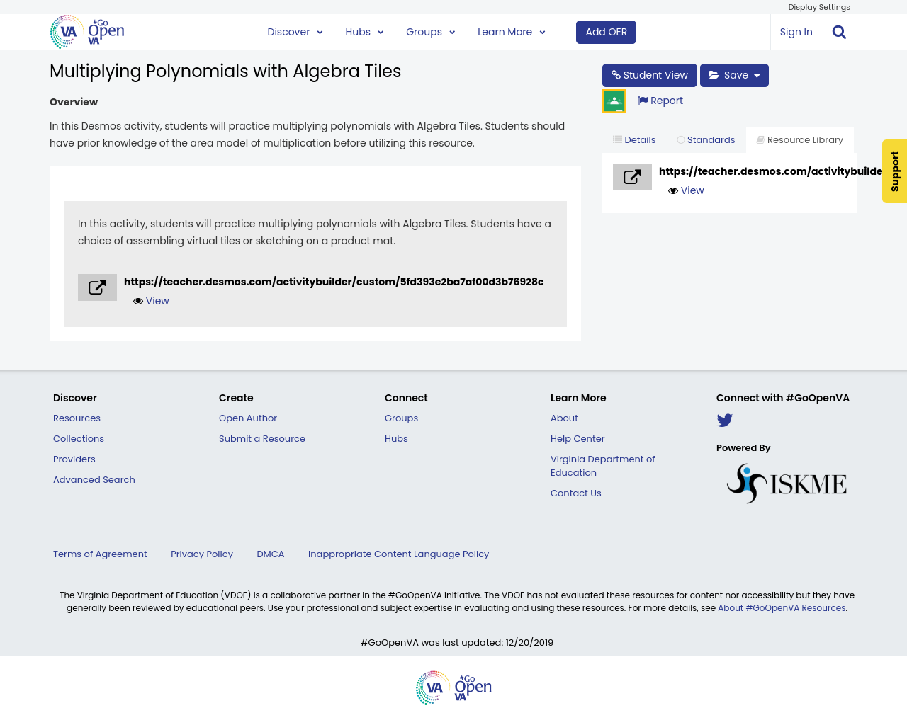 Multiplying Polynomials with Algebra Tiles | #GoOpenVA
