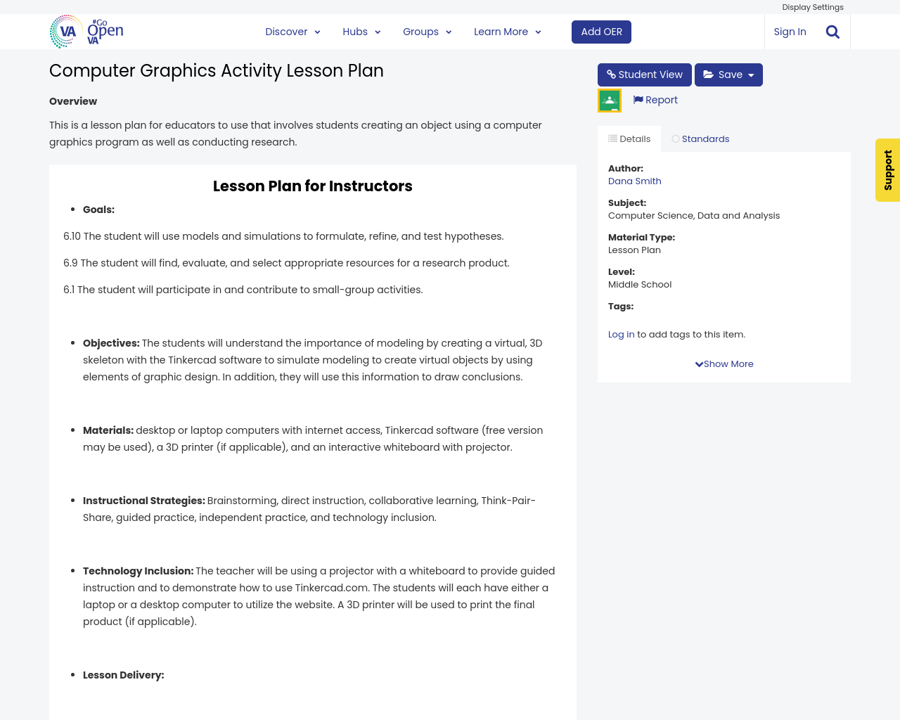 Computer Graphics Activity Lesson Plan | #GoOpenVA