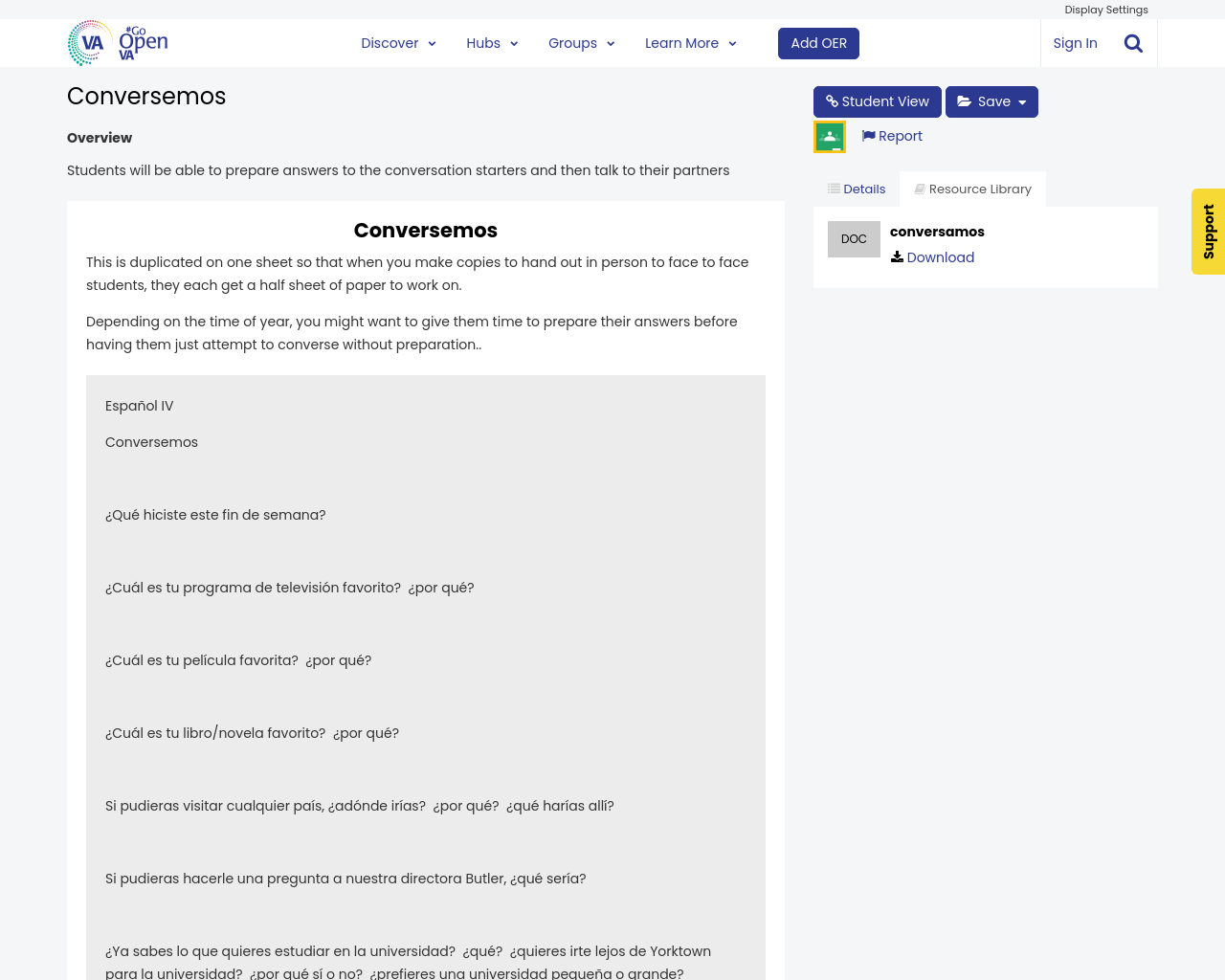 Conversemos | #GoOpenVA