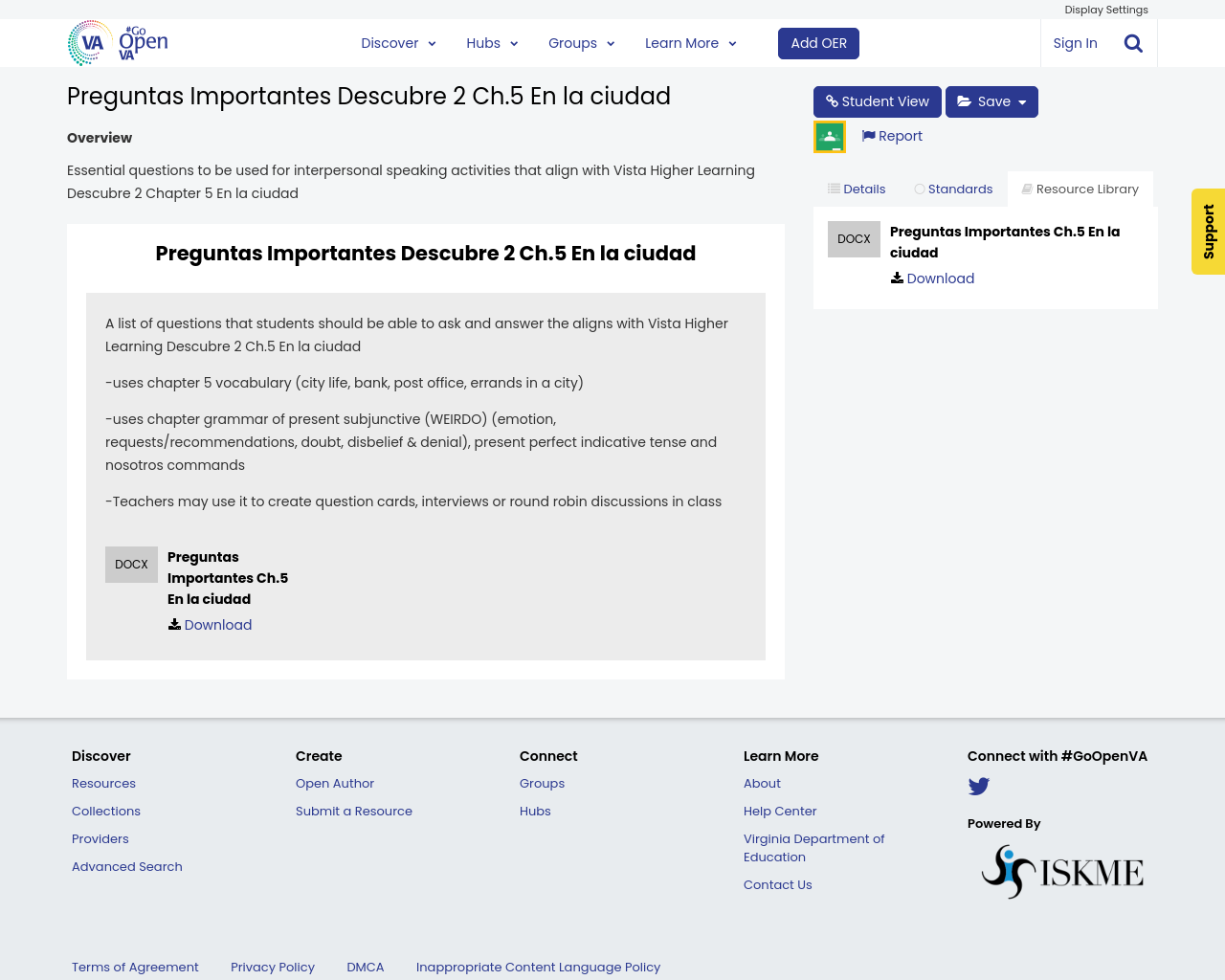 Preguntas Importantes Descubre 2 Ch.5 En la ciudad | #GoOpenVA