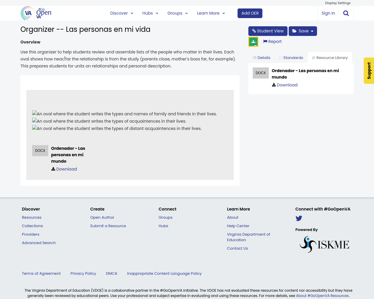 Organizer -- Las personas en mi vida | #GoOpenVA