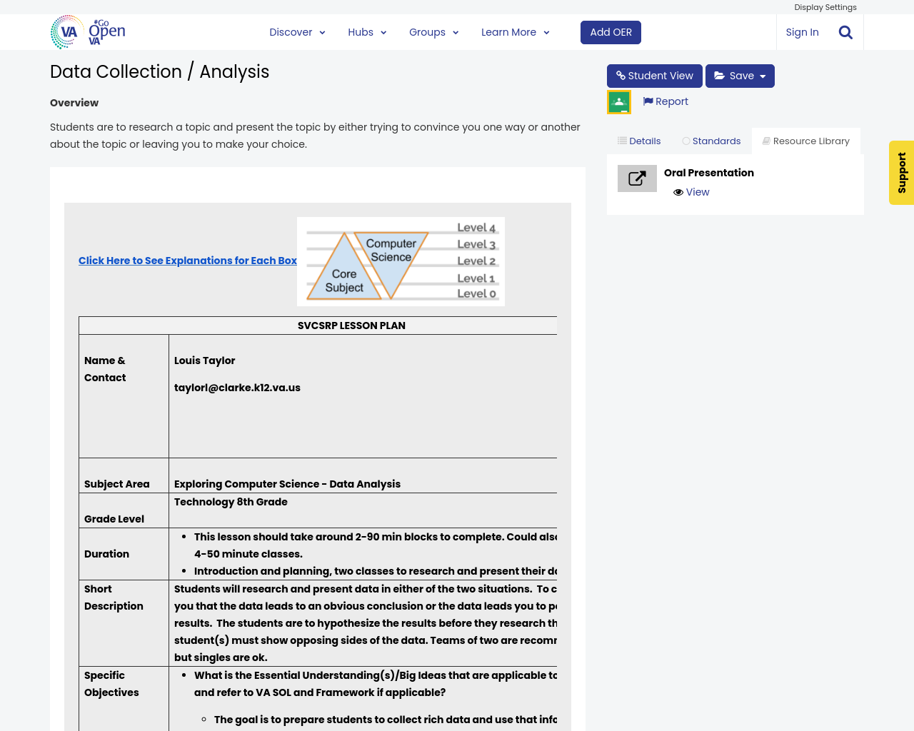 Data Collection / Analysis | #GoOpenVA