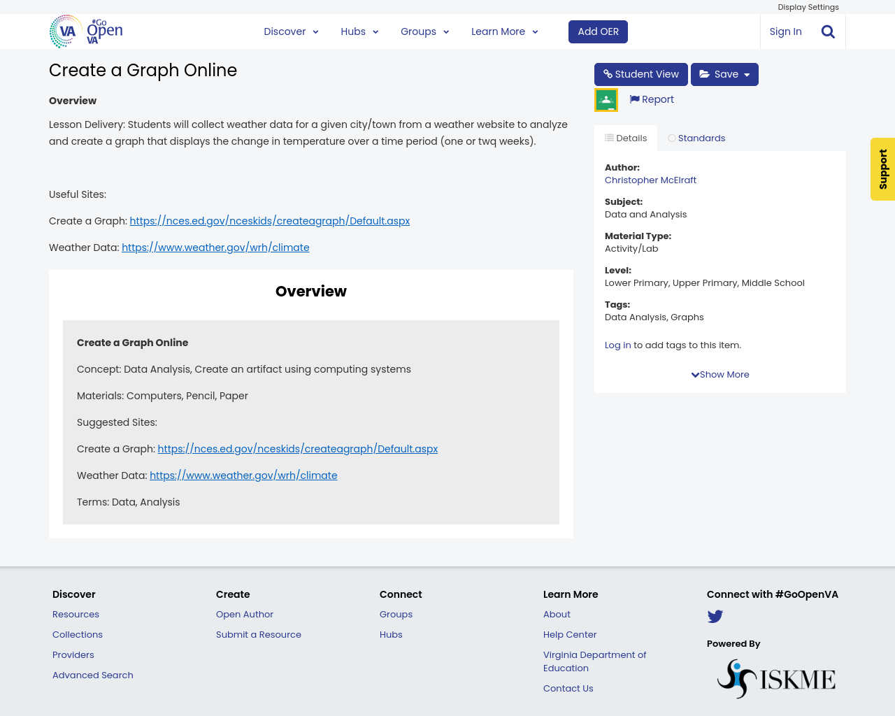 Create a Graph Online | #GoOpenVA