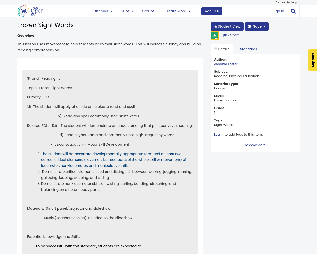 Frozen Sight Words | #GoOpenVA