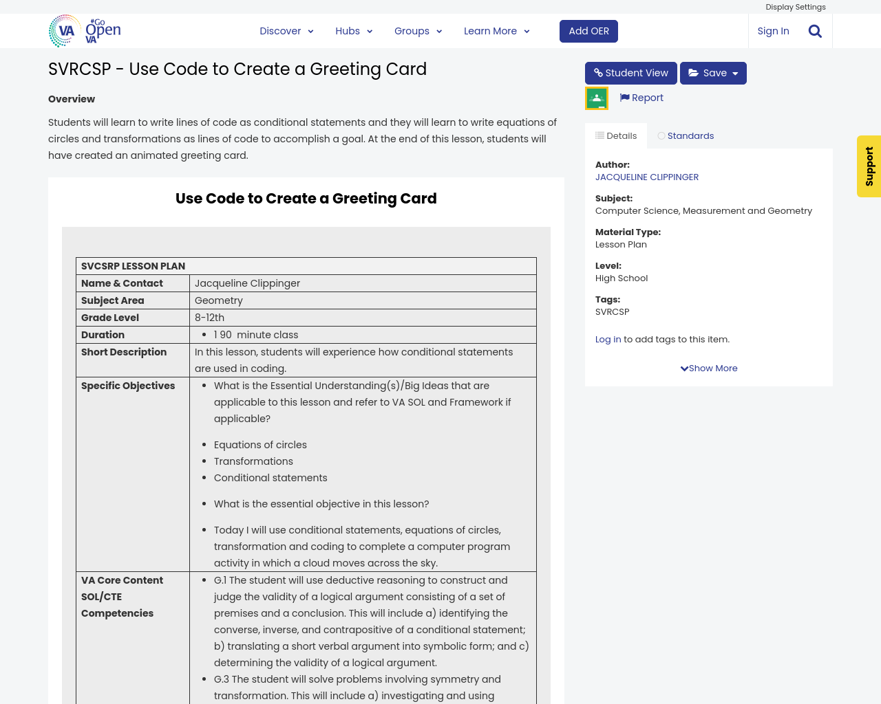 SVRCSP - Use Code to Create a Greeting Card | #GoOpenVA