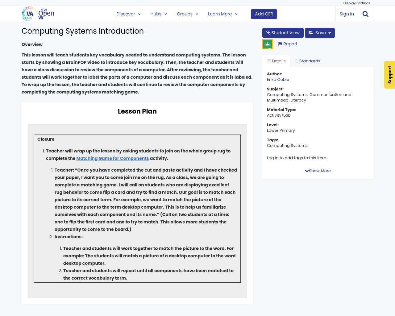Computing Systems Introduction | #GoOpenVA