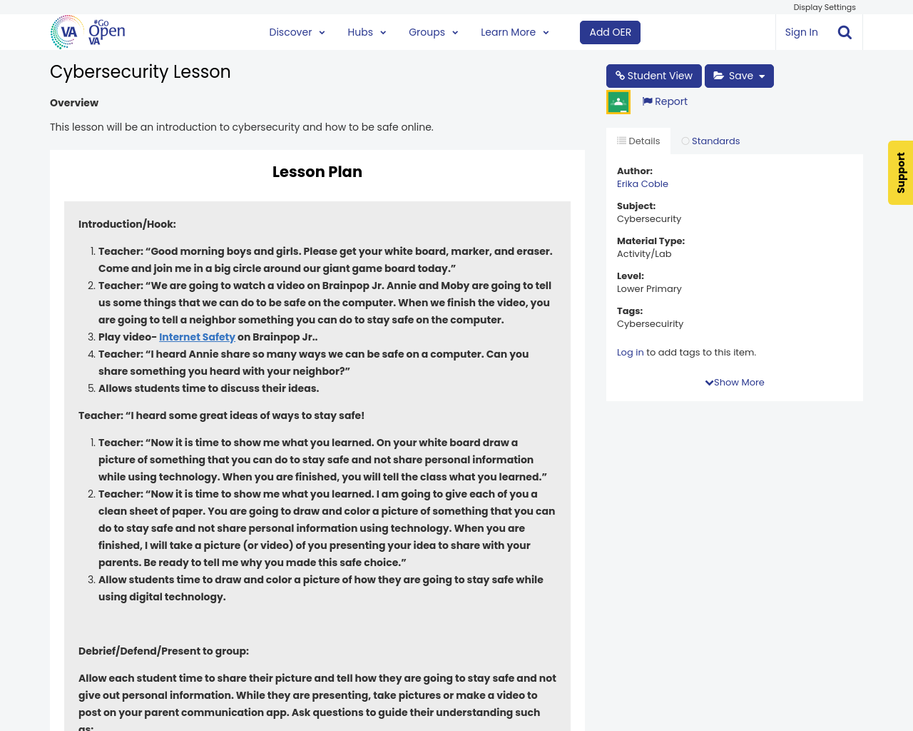 Cybersecurity Lesson | #GoOpenVA