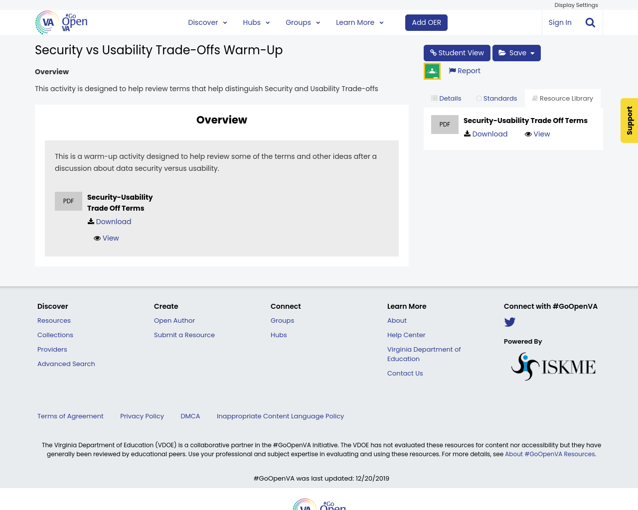 Security vs Usability Trade-Offs Warm-Up | #GoOpenVA