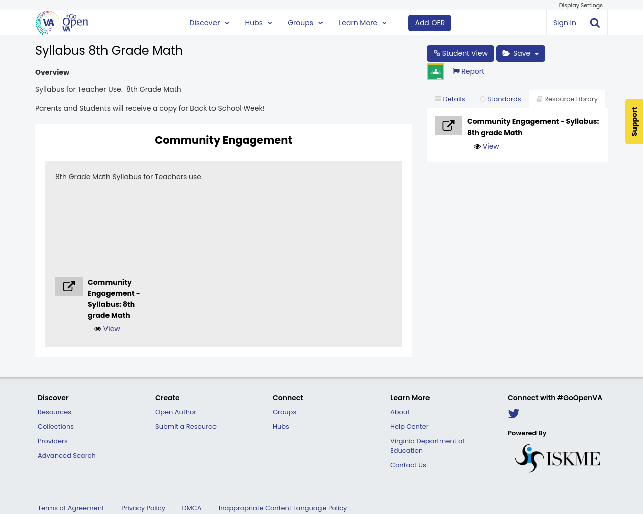 Syllabus 8th Grade Math | #GoOpenVA