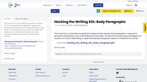 Hacking the Writing SOL: Body Paragraphs | #GoOpenVA