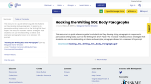 Hacking the Writing SOL: Body Paragraphs | #GoOpenVA