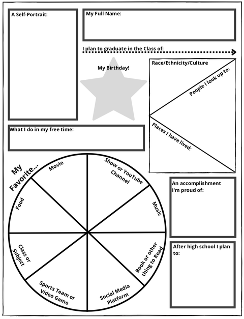 Beginning of Year - About Me Handout | #GoOpenVA