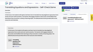 Translating Equations and Expressions - Self-Check Game | #GoOpenVA