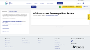 AP Government Scavenger Hunt Review | #GoOpenVA