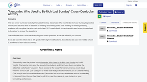 "Alexander, Who Used to Be Rich Last Sunday" Cross-Curricular Activity ...