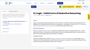 G.1 Logic- Valid Forms of Deductive Reasoning | #GoOpenVA