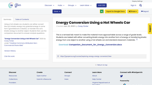 Energy Conversion Using a Hot Wheels Car | #GoOpenVA