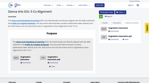 Dance Arts SOL: 5 Cs Alignment | #GoOpenVA