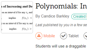Polynomials: Intervals of Increase and Decrease | #GoOpenVA
