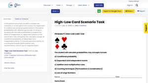 High-Low Card Scenario Task | #GoOpenVA