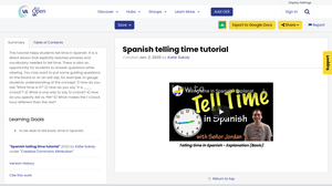 Spanish telling time tutorial | #GoOpenVA