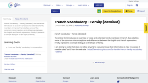 French Vocabulary - Family (detailed) | #GoOpenVA