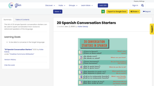 20 Spanish Conversation Starters | #GoOpenVA