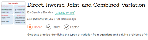 Direct, Inverse, Joint, and Combined Variation | #GoOpenVA