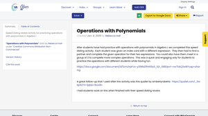 Operations with Polynomials | #GoOpenVA