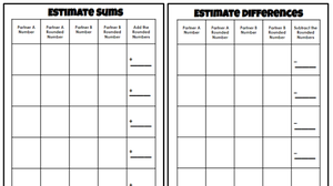Estimate Sums & Differences Game | #GoOpenVA