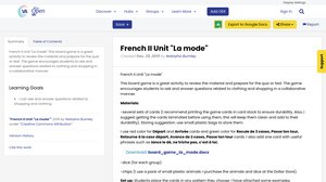 French II Unit "La mode" | #GoOpenVA