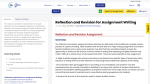 Reflection and Revision for Assignment Writing | #GoOpenVA