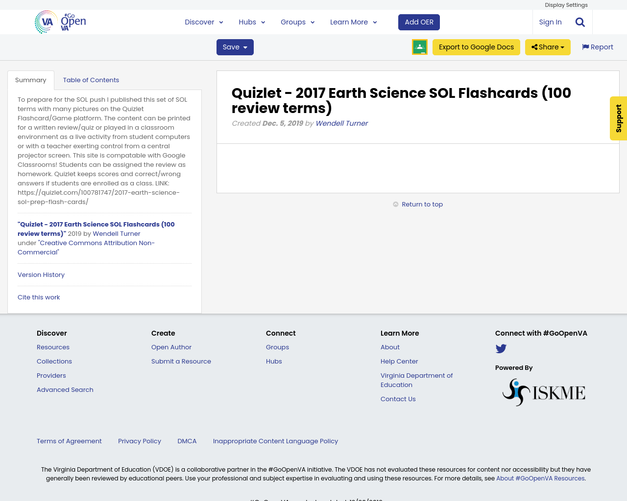 Quizlet - 2017 Earth Science SOL Flashcards (100 review terms) | #GoOpenVA