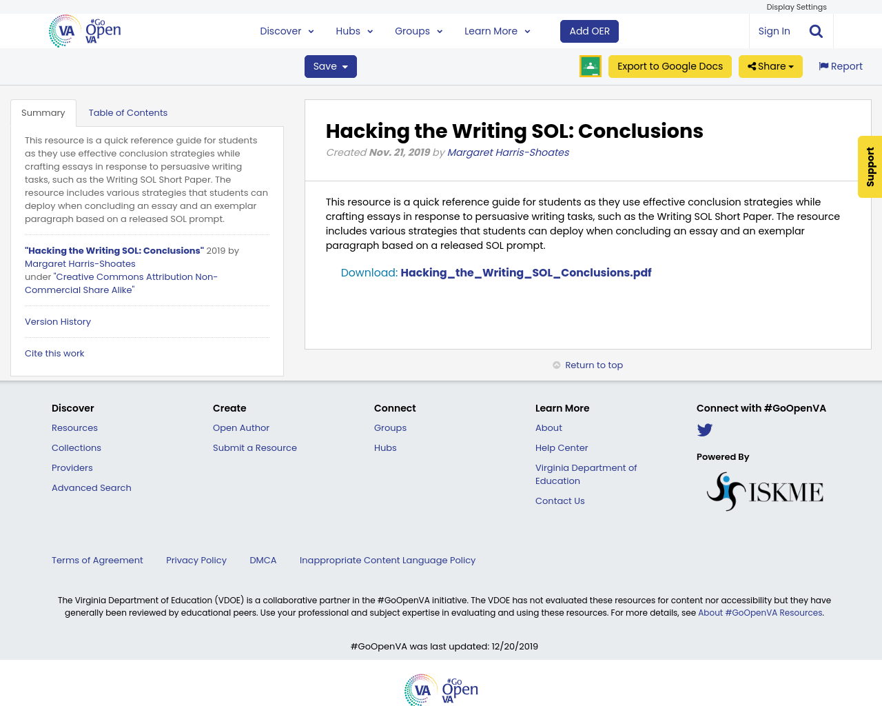 Hacking The Writing SOL Conclusions GoOpenVA hacking-the-writing-sol-conclusions-goopenva