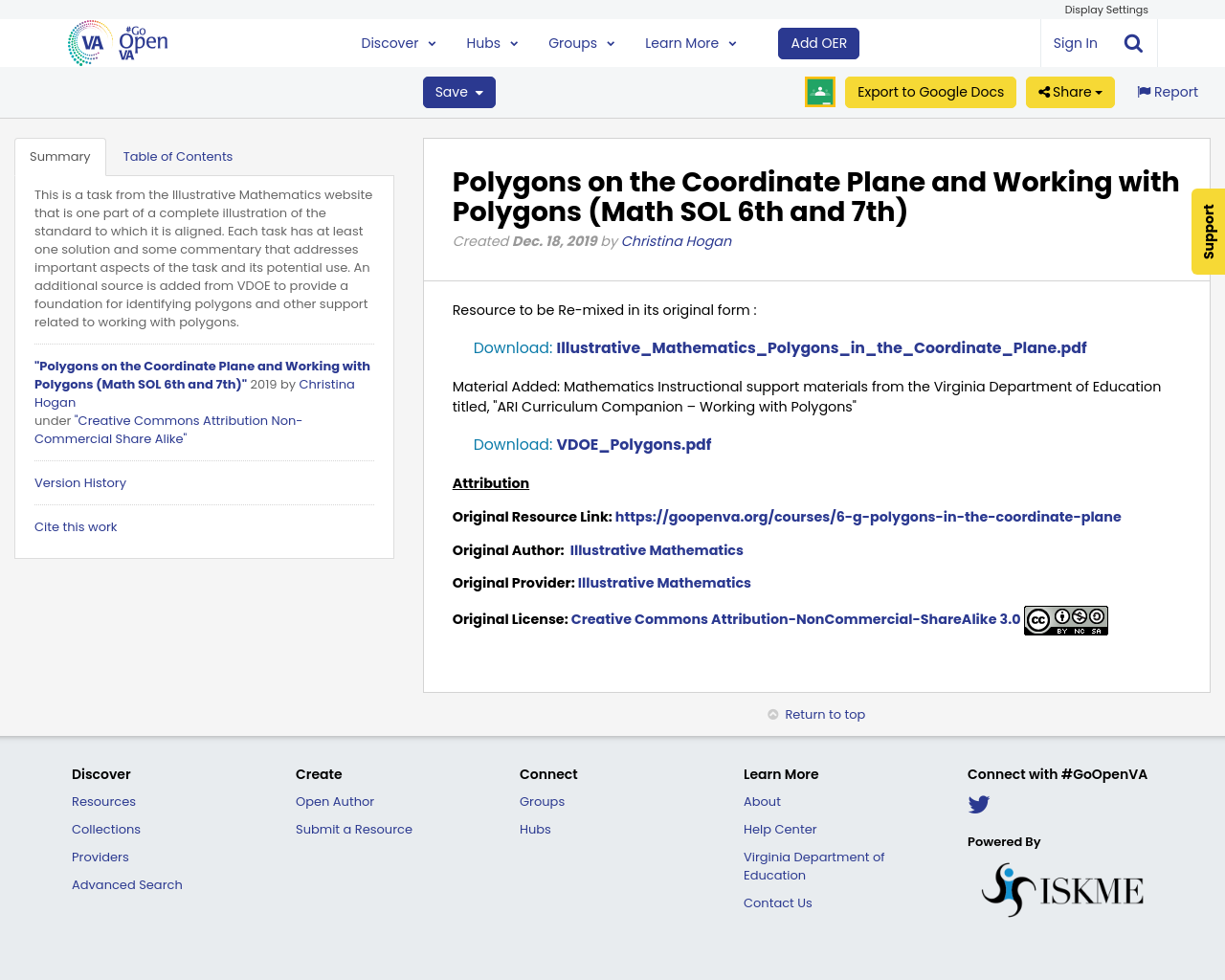 Polygons on the Coordinate Plane and Working with Polygons (Math SOL ...