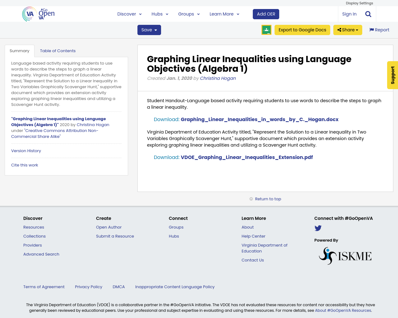 Graphing Linear Inequalities using Language Objectives (Algebra 1) | #GoOpenVA