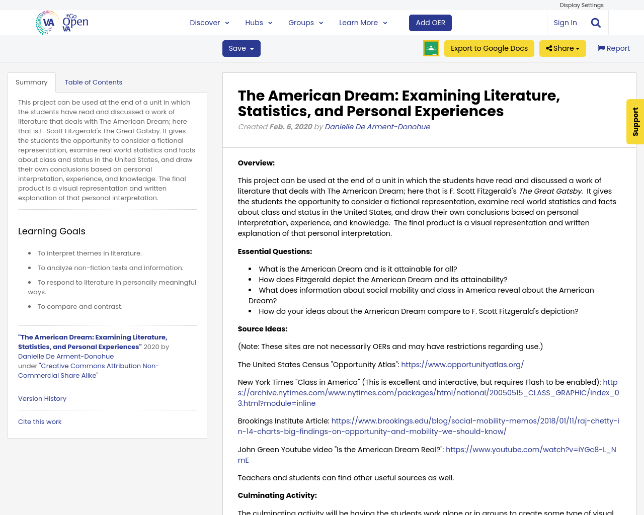 The American Dream: Examining Literature, Statistics, and Personal ...