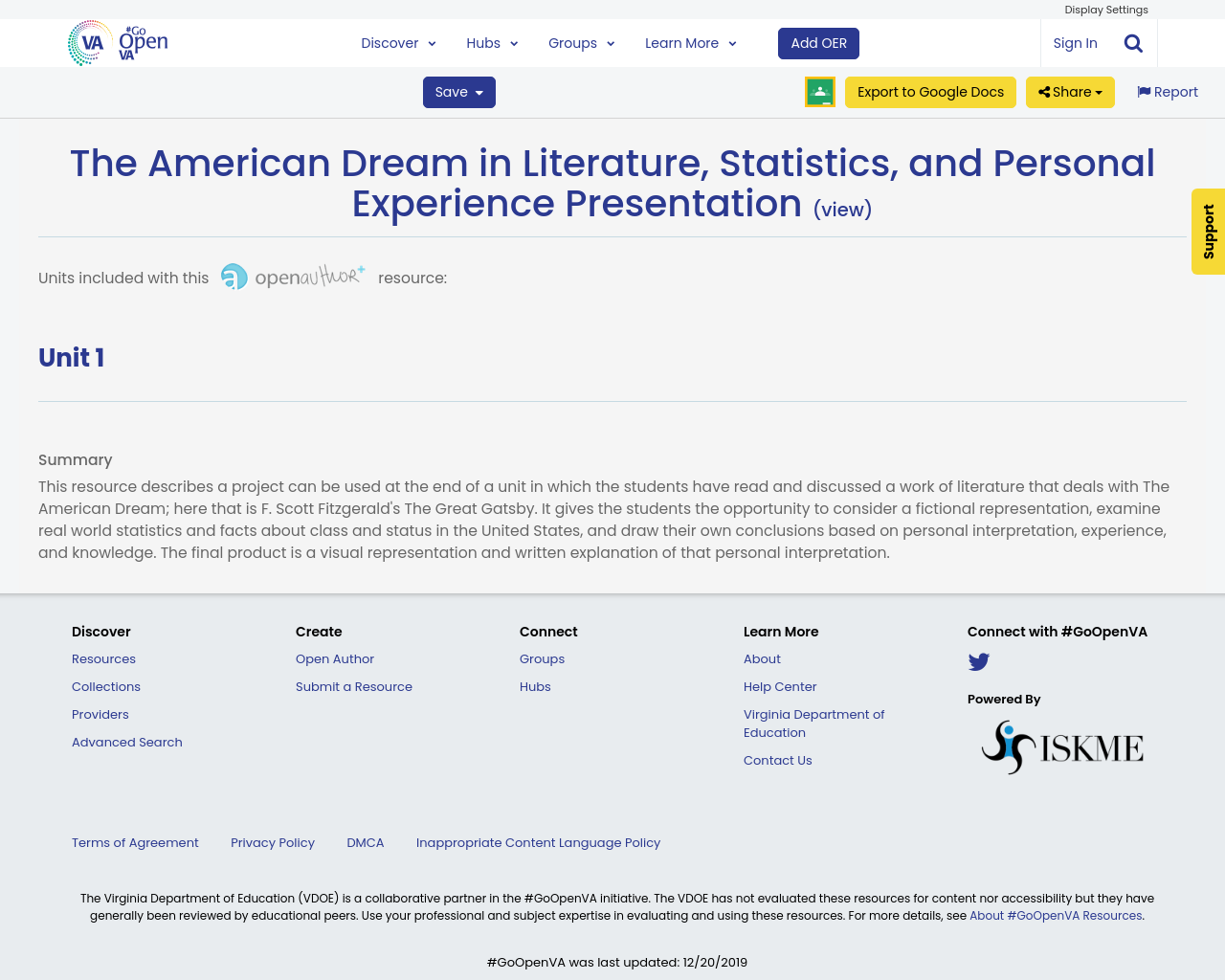 The American Dream in Literature, Statistics, and Personal Experience ...