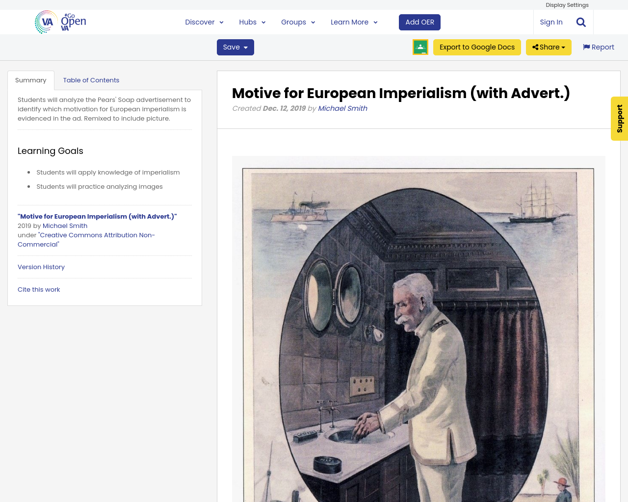 Motive for European Imperialism (with Advert.) | #GoOpenVA