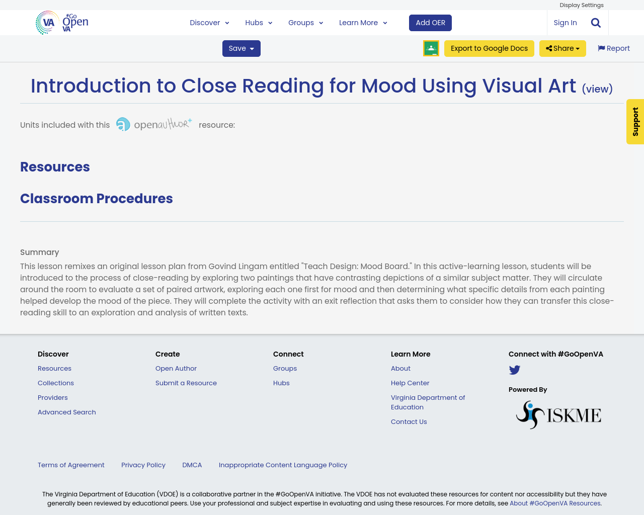 Introduction to Close Reading for Mood Using Visual Art | #GoOpenVA