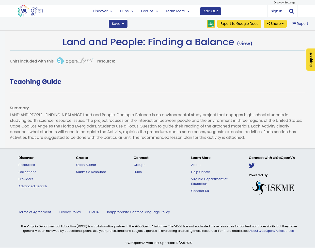 Land and People: Finding a Balance | #GoOpenVA