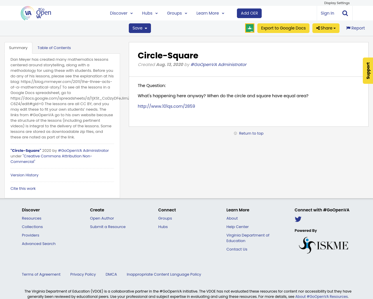 Circle-Square | #GoOpenVA