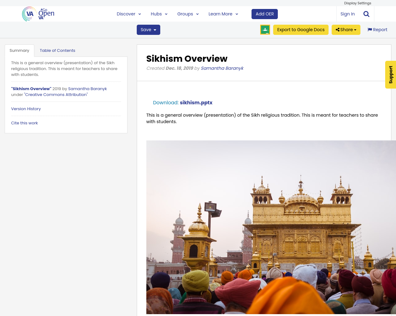 Sikhism Overview | #GoOpenVA