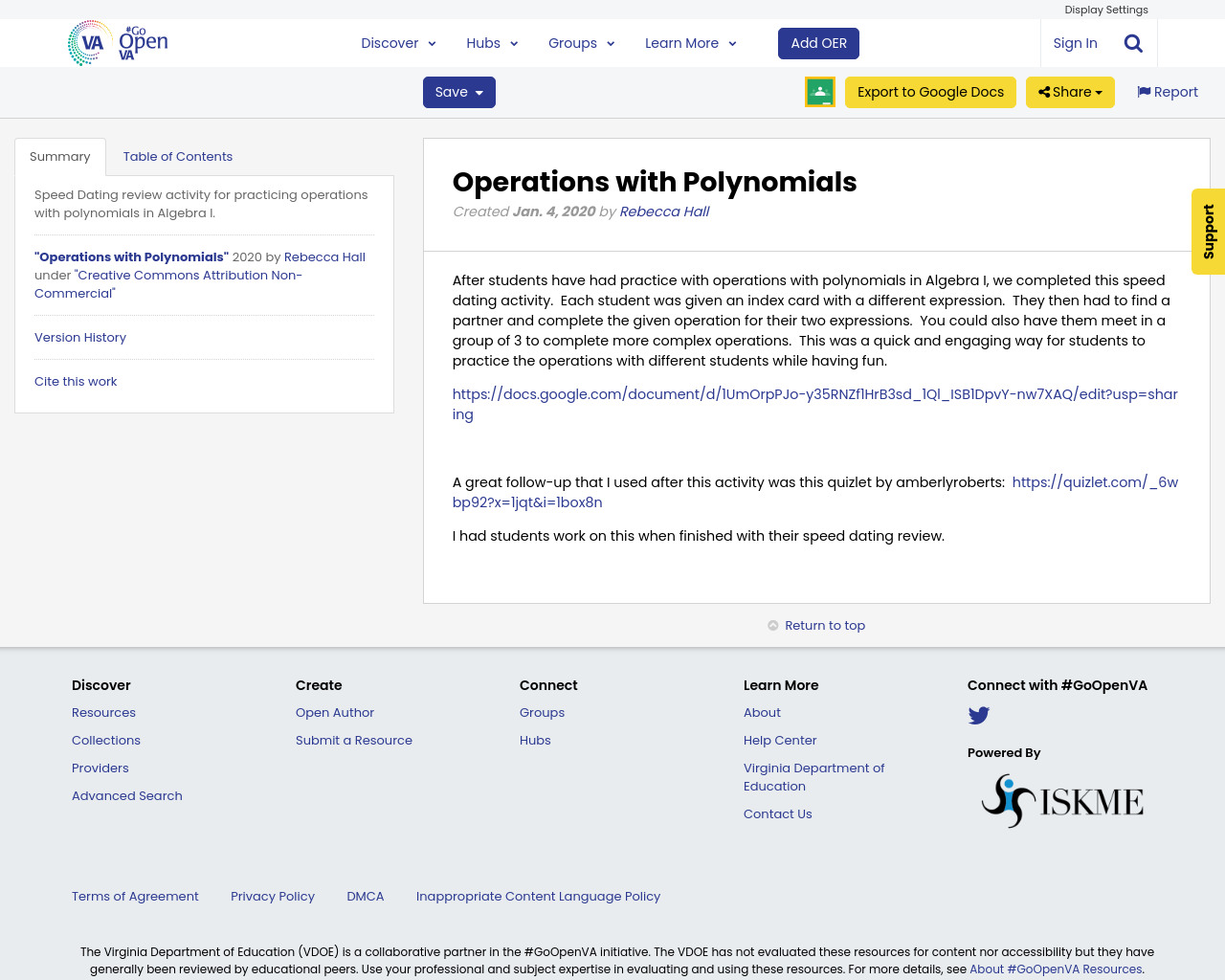 Operations with Polynomials | #GoOpenVA